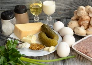 Brizol with Mushroom and Pickled Cucumber Filling