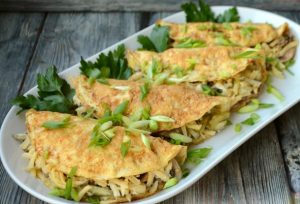 Brizol with Mushroom and Pickled Cucumber Filling