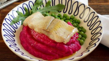 Fish with Beetroot Puree