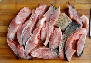 River Fish Baked with Onions