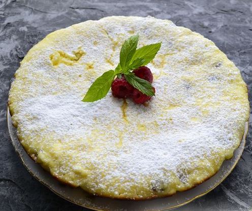 Cottage Cheese Casserole with Raisins (in a Pan)