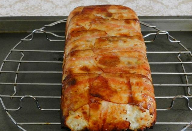 Turkey Terrine with Pistachios, Wrapped in Bacon