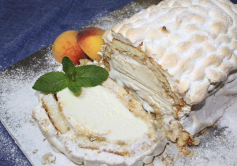 Cake “Alaska” with Ice Cream inside