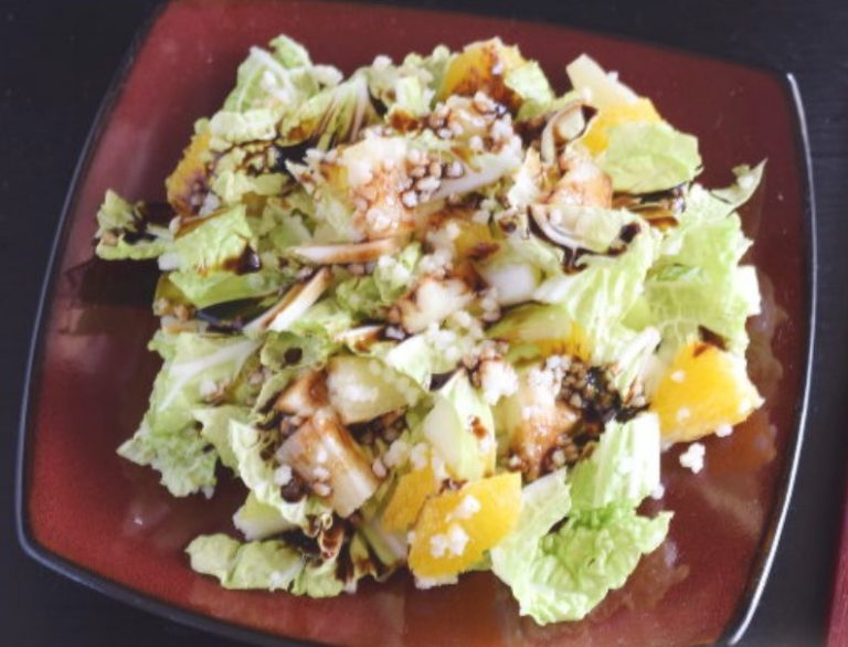 Salad “Golden Tango” with Cabbage, Fruits and Millet
