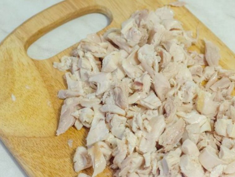 Chicken Aspic with Melted Cheese and Horseradish