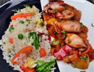 Mini Squid in Sweet and Sour Sauce