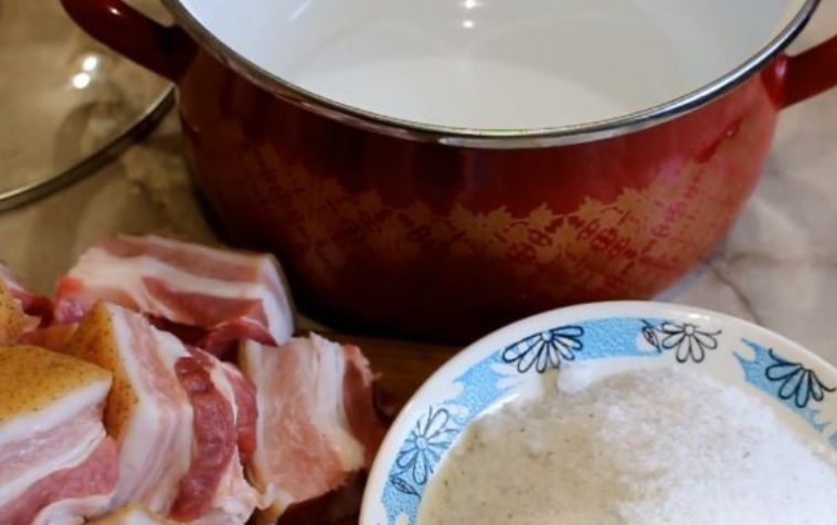 Salted Lard with Garlic and Pepper