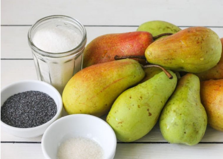 Pear Jam with Poppy Seeds