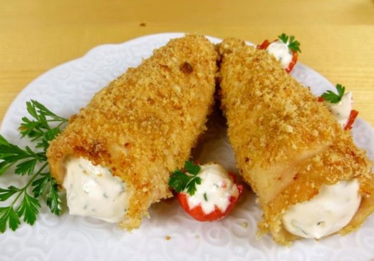 Chicken Fillet Rolls with Cheese Cream