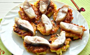 Potato Canapes with Herring