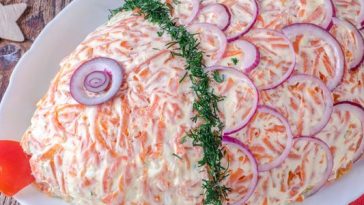 Salad with Red Fish, Avocado, Rice and Cucumber