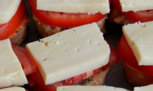 Eggplant and Tomato Turrets with Cheese