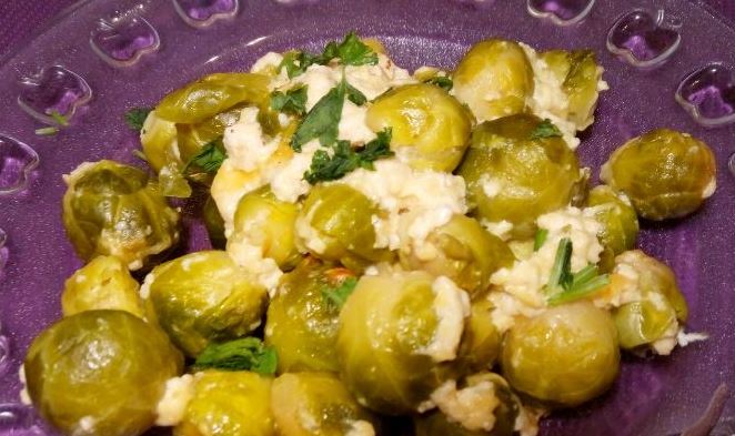 Brussels Sprouts Baked with Cheese