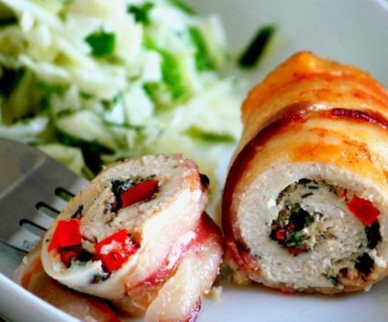 Chicken Fillet in Bacon in the Oven