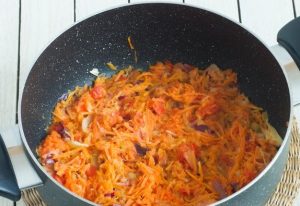 Red Cabbage Borscht with Apple