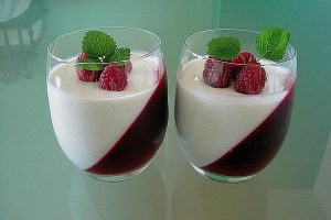 Panna Cotta with Raspberry Jelly