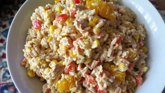 Fruity Tuna Curry Rice Salad - Boss Kitchen