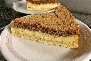 Quark Cake with Walnut Foam