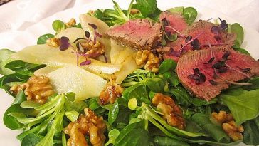 Rocket Salad with Feta, Cranberries and Walnuts - Boss Kitchen