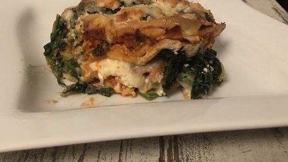Pancake Lasagna with Spinach and Cheese - Boss Kitchen