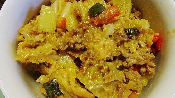 Cabbage Mince Stew - Boss Kitchen