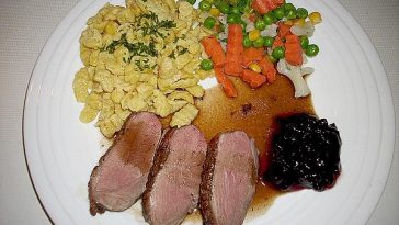 Braised Duck Breast with Red Wine Plum Sauce - Boss Kitchen